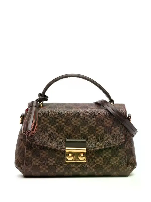 LOUIS VUITTON 2018 Damier Ebene Croisette Satchel - Brown