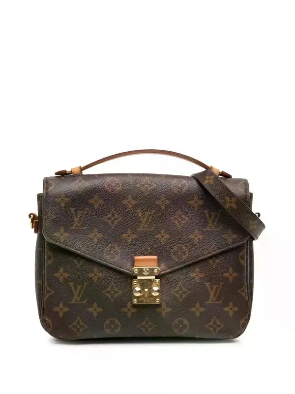 LOUIS VUITTON 2014 Monogram Pochette Metis Satchel - Brown