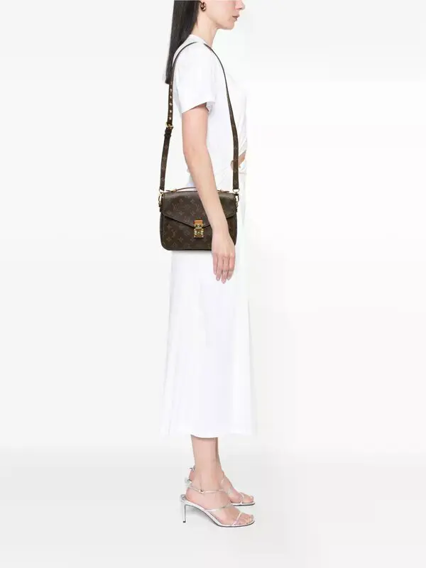 LOUIS VUITTON 2014 Monogram Pochette Metis Satchel - Brown