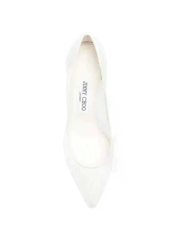 JIMMY CHOO Romy Pointed Pumps - White