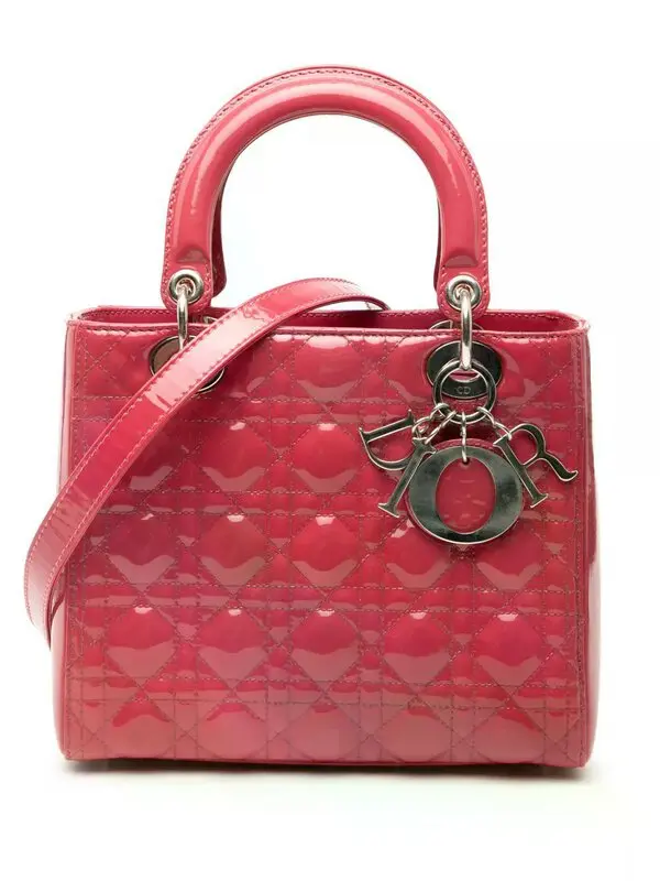Dior 2010 Medium Cannage Lady Satchel - Pink