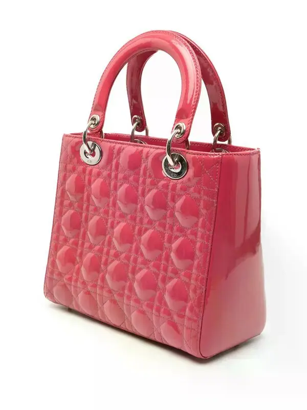 Dior 2010 Medium Cannage Lady Satchel - Pink