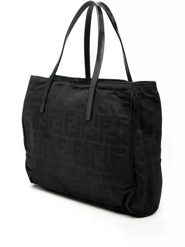 Fendi 20th Century Zucca Canvas Tote Bag - Black