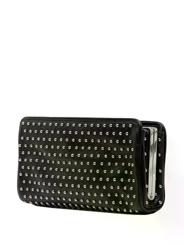 Prada Studded Leather Clasp Clutch