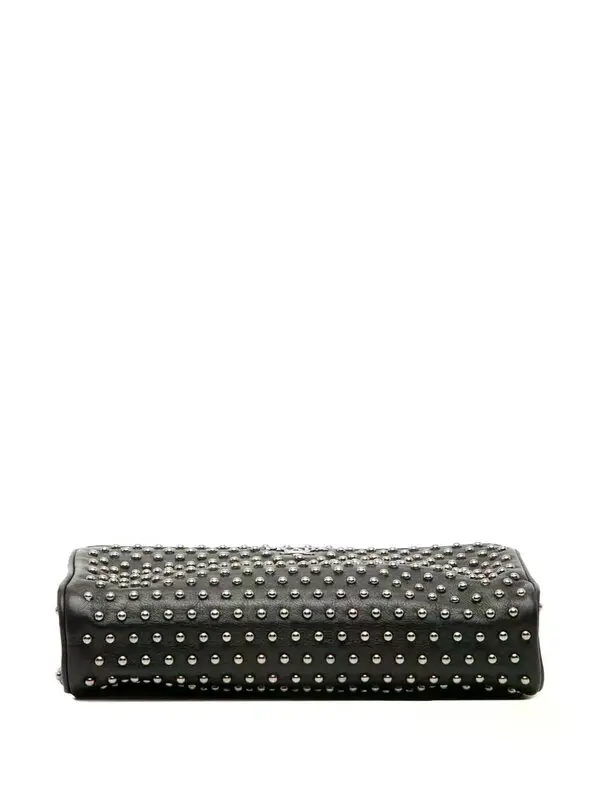 Prada Studded Leather Clasp Clutch