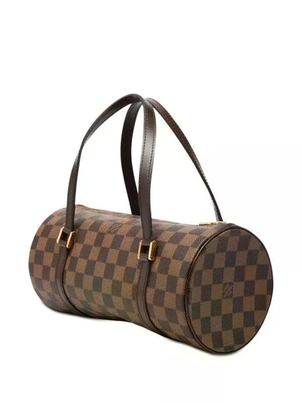 LOUIS VUITTON 2003 Damier Ebene Papillon 26 Handbag - Brown