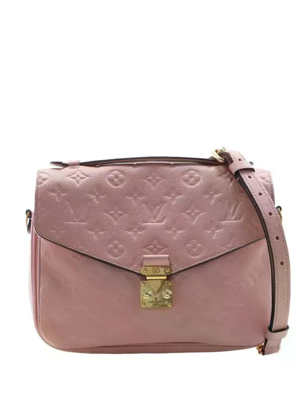 LOUIS VUITTON 2017 Monogram Empreinte Pochette Metis Satchel - Pink
