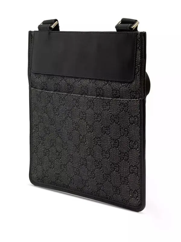 Gucci Gg Denim Crossbody Bag - Grey