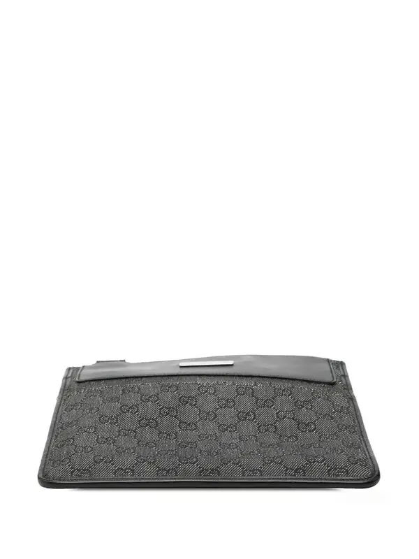 Gucci Gg Denim Crossbody Bag - Grey