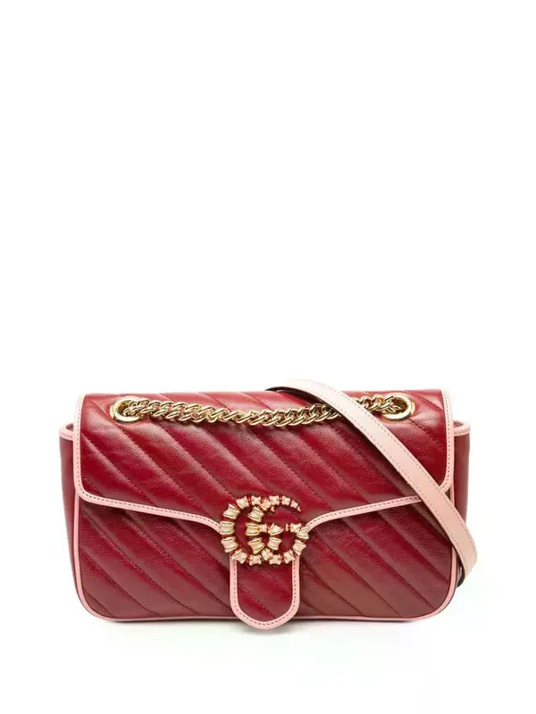 Gucci Gg Marmont Medium Shoulder Bag - Red