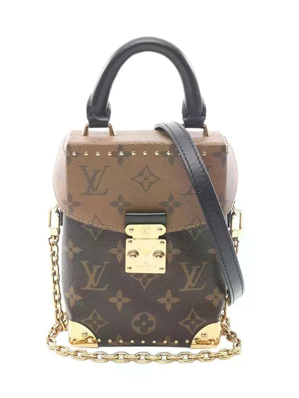 LOUIS VUITTON 2021-2026 Monogram Reverse Camera Box Satchel - Brown