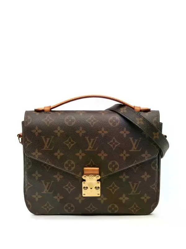 LOUIS VUITTON 2016 Monogram Pochette Metis Satchel - Brown