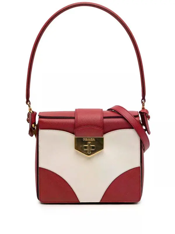 Prada 2013-2026 Bicolor Saffiano Satchel