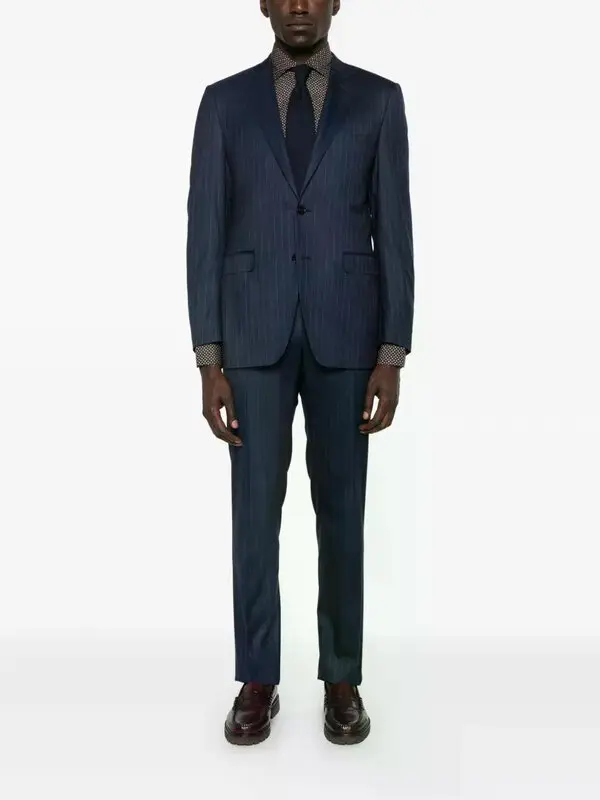 Canali Striped Suit - Blue