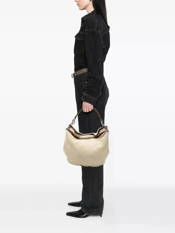 Loewe 2000-2010 Leather Trimmed Hobo Bag
