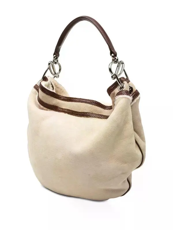 Loewe 2000-2010 Leather Trimmed Hobo Bag
