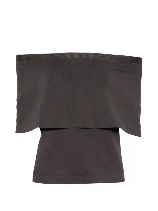 Liviana Conti Layered Strapless Top - Brown