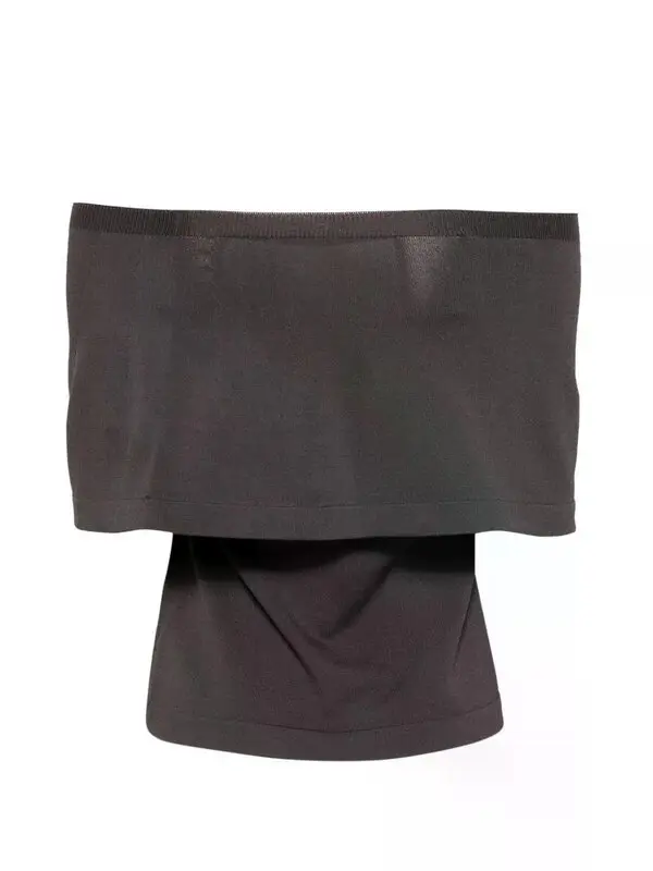 Liviana Conti Layered Strapless Top - Brown
