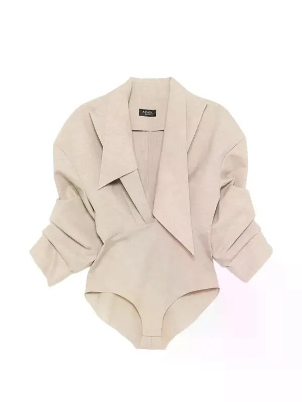 A.W.A.K.E. Mode Shirt-collar Tailored Bodysuit