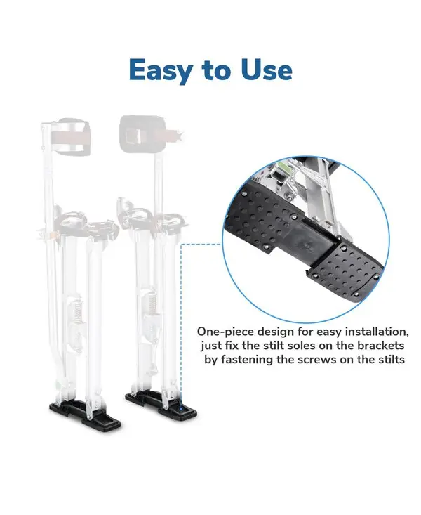 YESCOM Drywall Stilt Replacement Part Repairs 1 Pair Of Rubber Sole Floors Construction Ceiling Tool Kit Accessories