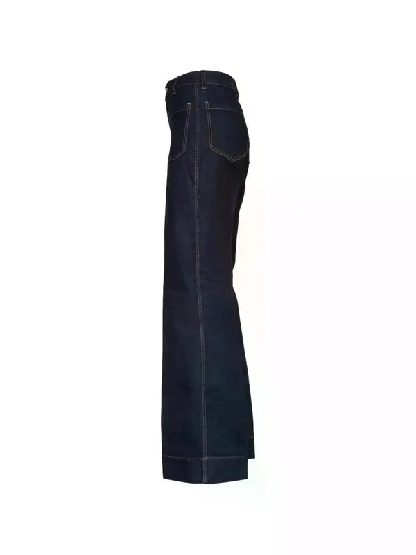 Victoria Beckham Alina Patch-pocket Jeans - Blue