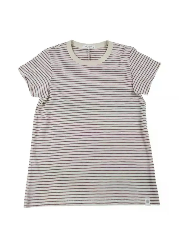Rag & Bone Striped Slub T-shirt - Neutrals