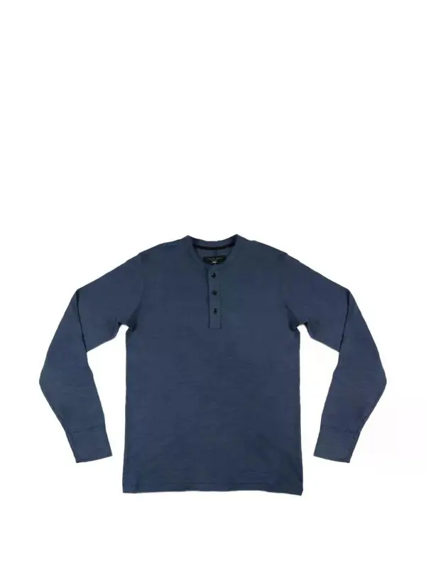 Rag & Bone Button-fastening T-shirt - Blue
