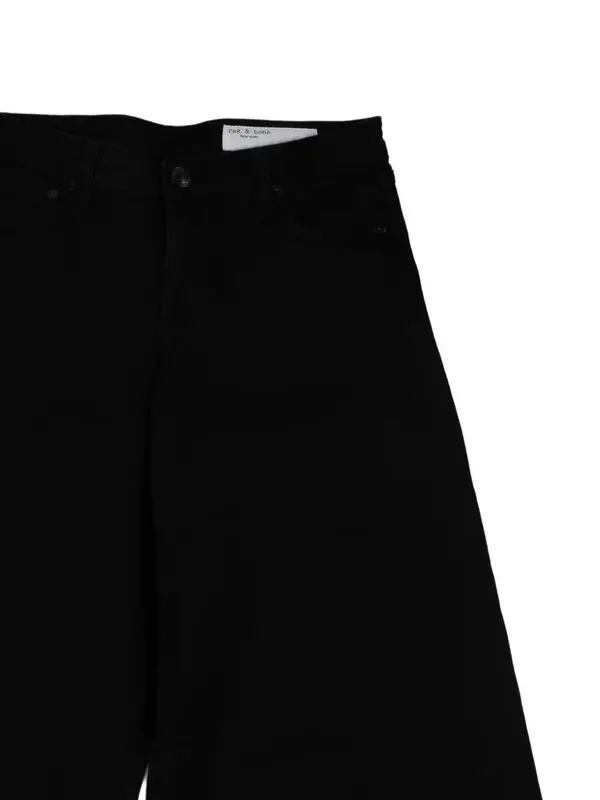 Rag & Bone Aiden Low-rise Wide-leg Jeans - Black