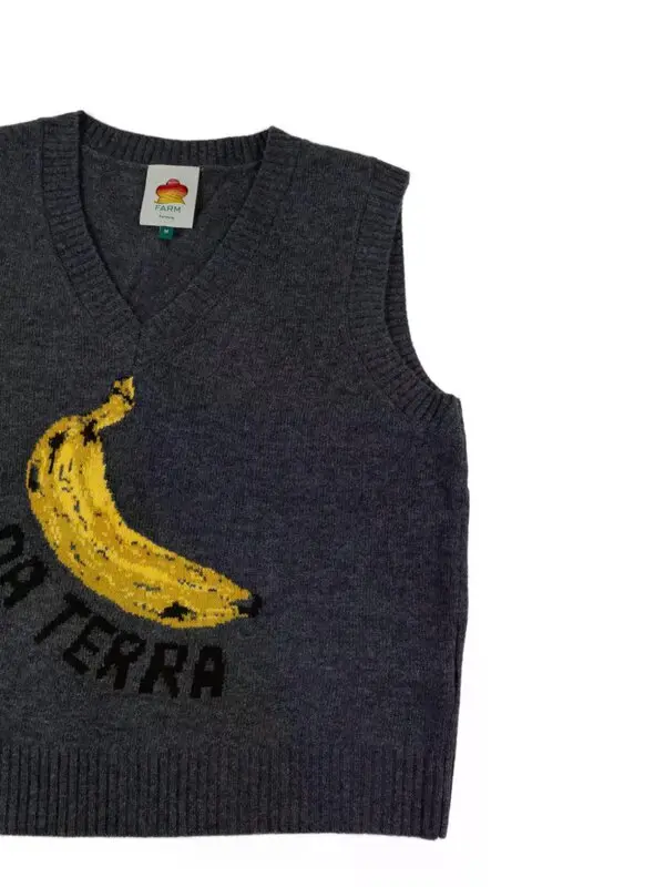 Farm Rio Banana-print Knit Vest