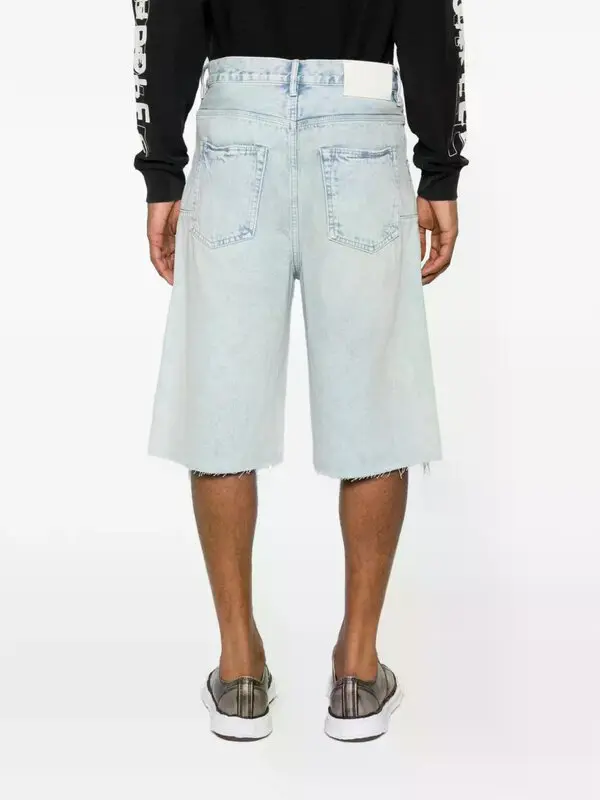 PURPLE BRAND Wide-leg Denim Shorts