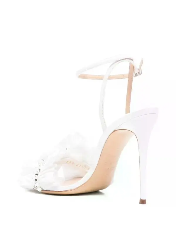 Casadei Ruffled Embellished Sandals