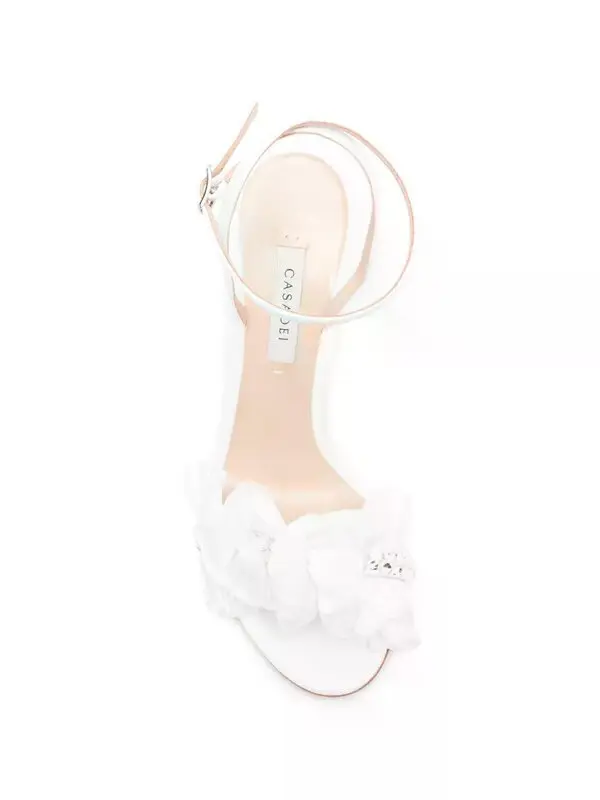 Casadei Ruffled Embellished Sandals