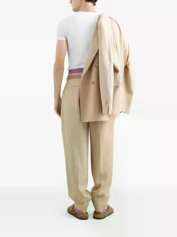 Dolce & Gabbana Double-breasted Tweed-effect Jacket - Neutrals