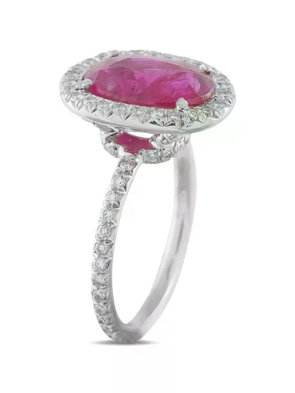 LB EXCLUSIVE Diamond And Ruby Ring - Silver