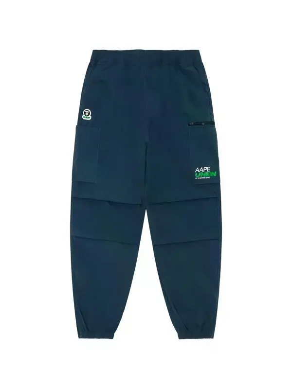 AAPE BY *A BATHING APE Logo Patch Track Pants - Blue