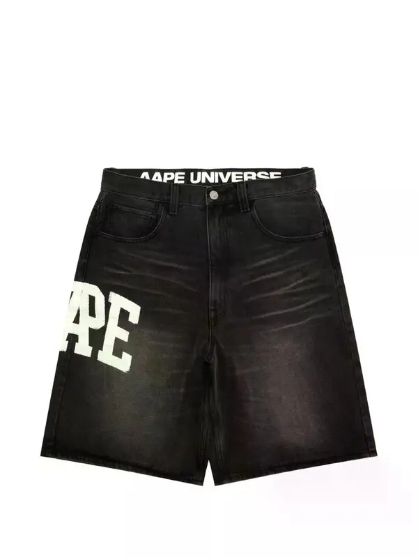 AAPE BY *A BATHING APE Logo-graphic Cotton Shorts