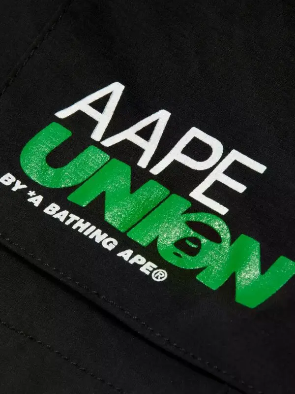 AAPE BY *A BATHING APE Cargo Logo Shorts - Black