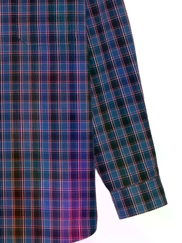 JUUN.J Plaid Seersucker Shirt - Blue