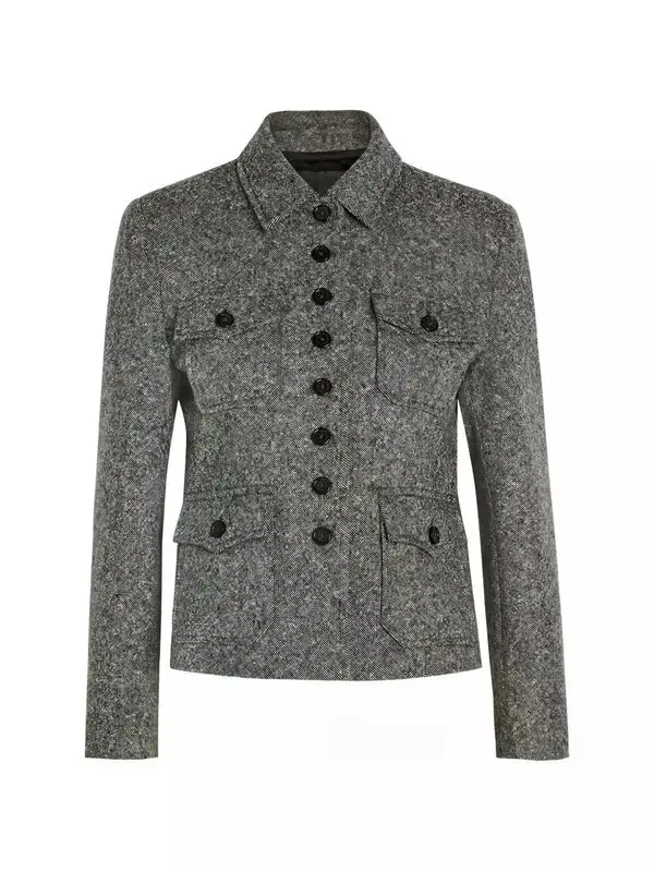 NILI LOTAN Jamison Buttoned Jacket - Grey