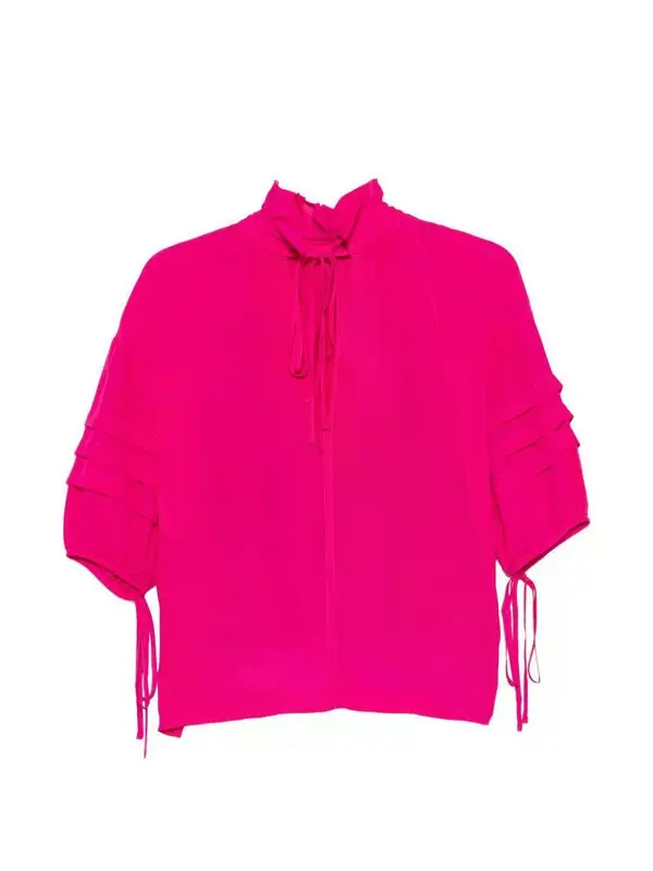 PSOPHIA Tie-neck Tiered-sleeve Blouse