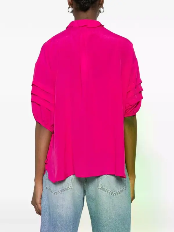 PSOPHIA Tie-neck Tiered-sleeve Blouse