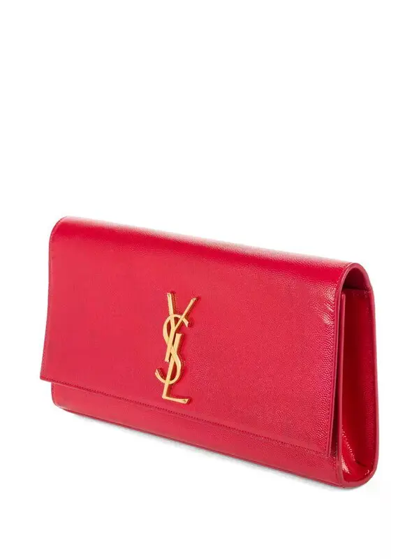 Saint Laurent Logo-detail Clutch - Red