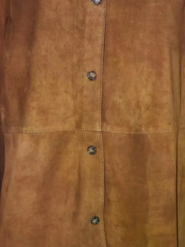SEMICOUTURE Leather Button Down Shirt
