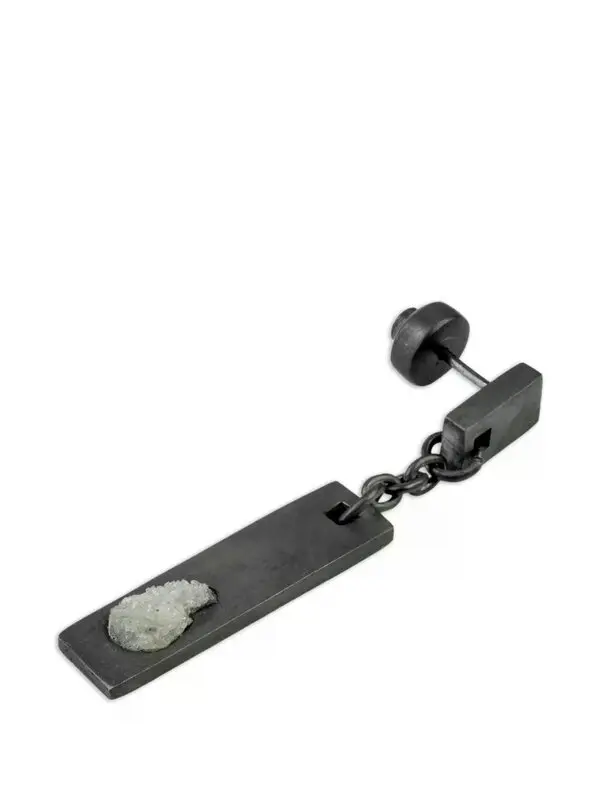 PARTS OF FOUR Plate Dangle Earring - Black