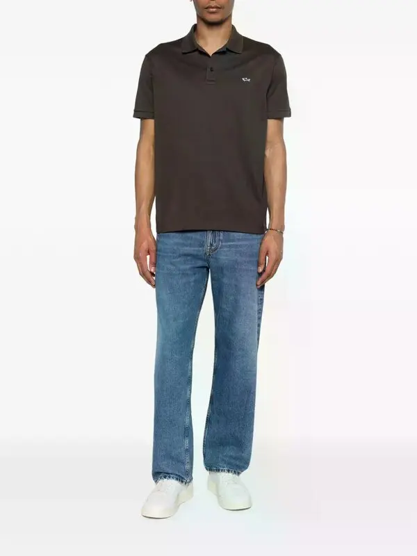 Paul & Shark Logo Polo Shirt - Brown