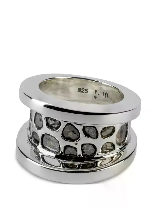 PARTS OF FOUR Chasm V2 Diamond Ring - Silver