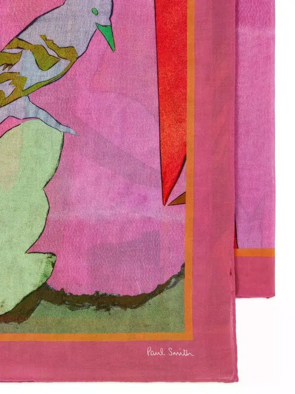 Paul Smith River Collage Floral-printed Scarf