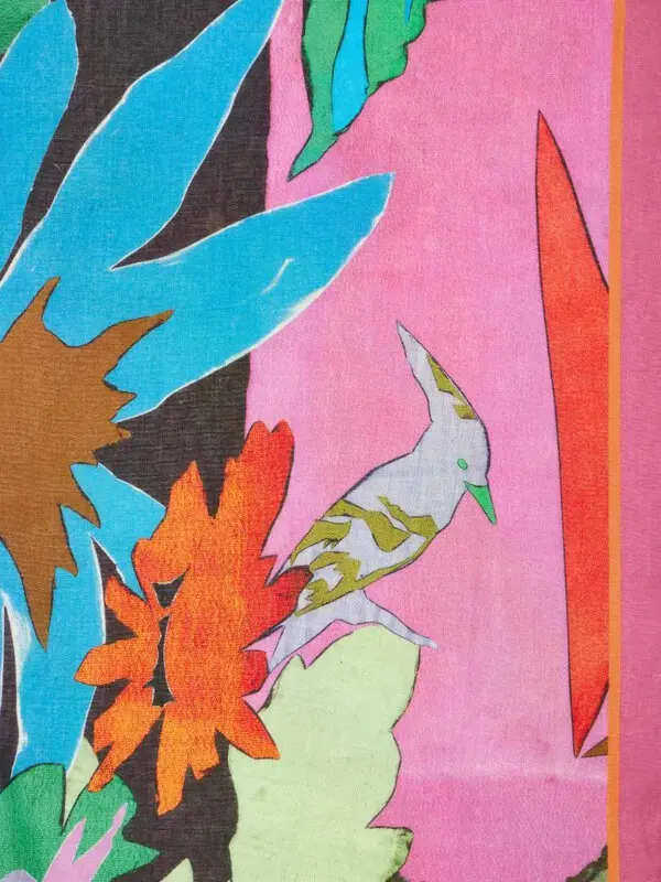 Paul Smith River Collage Floral-printed Scarf