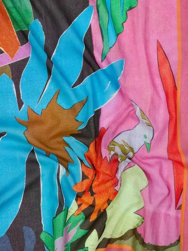 Paul Smith River Collage Floral-printed Scarf