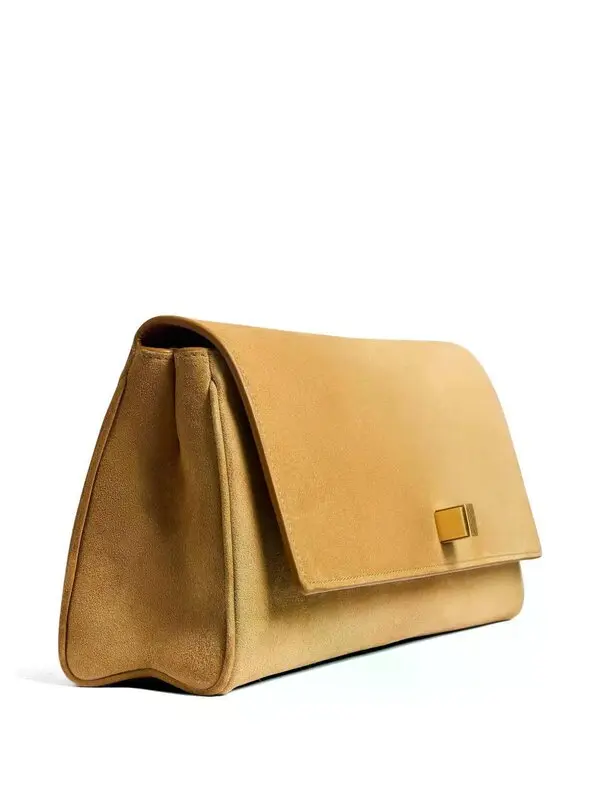 Khaite Audrey Flap-front Clutch - Neutrals